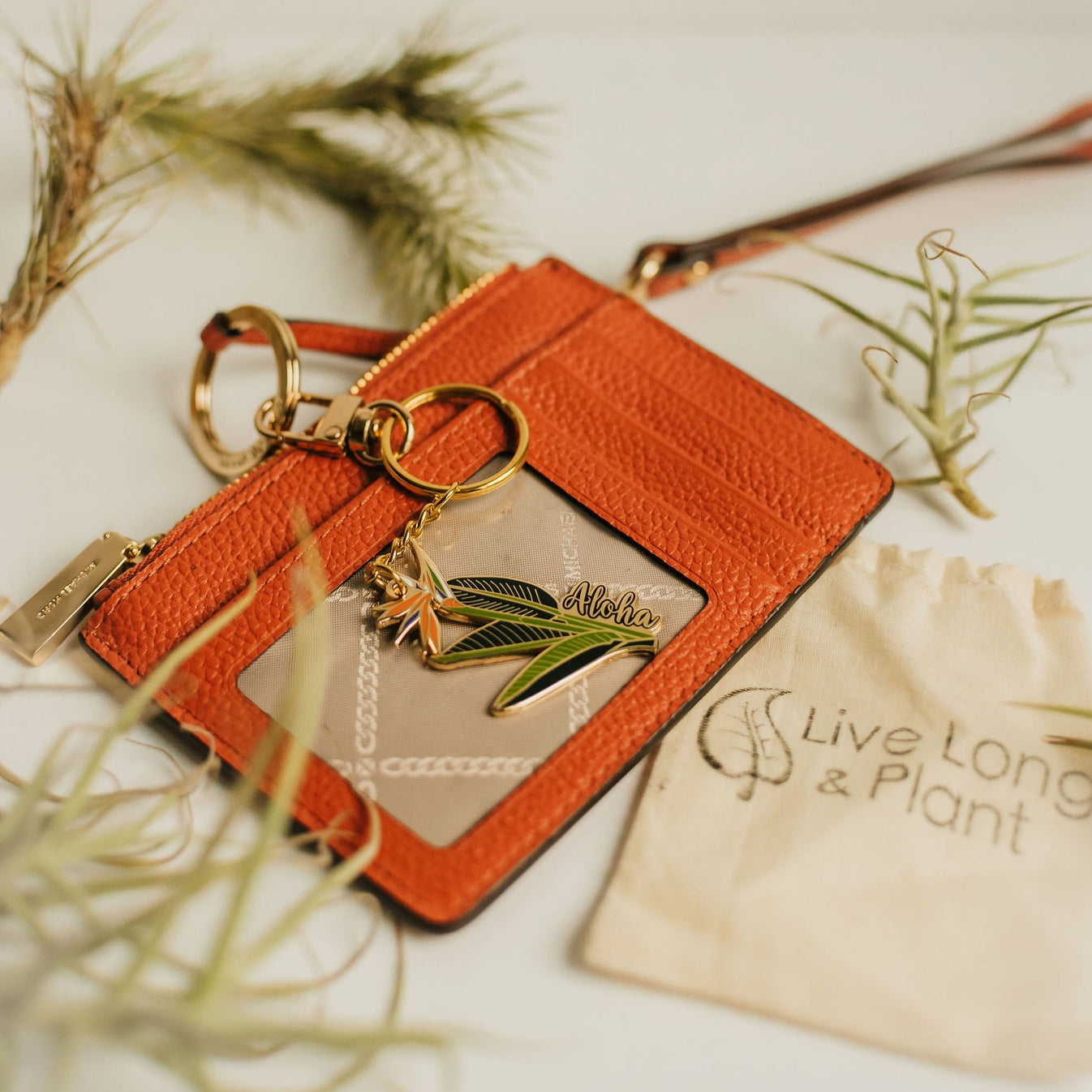 Aloha Bird of Paradise Plant Enamel Keychain – Live Long And Plant