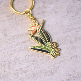 Aloha Bird of Paradise Plant Enamel Keychain – Live Long And Plant