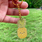 Happy Pineapple Metal Keychain – Live Long And Plant